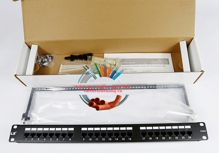 Patch Panel LS Cat6 24Port - Hàng sẵn kho - Vật tư viễn thông
