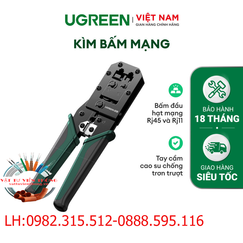 Kìm bấm mạng RJ45 Ugreen 70683 - Hàng sẵn kho - Vật tư viễn thông